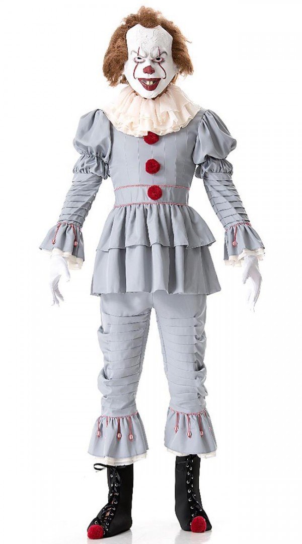 Voksne Klovn Pennywise Kostyme Stephen Kings IT